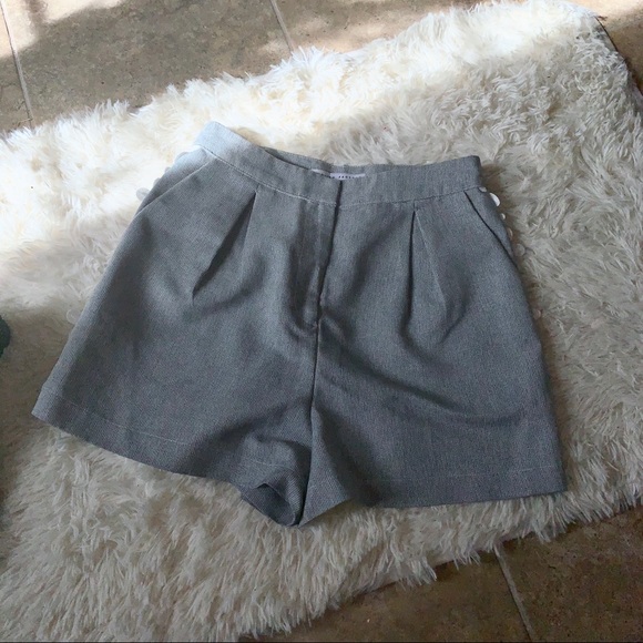 English Factory | Shorts | English Factory Gray Floral Line Shorts ...